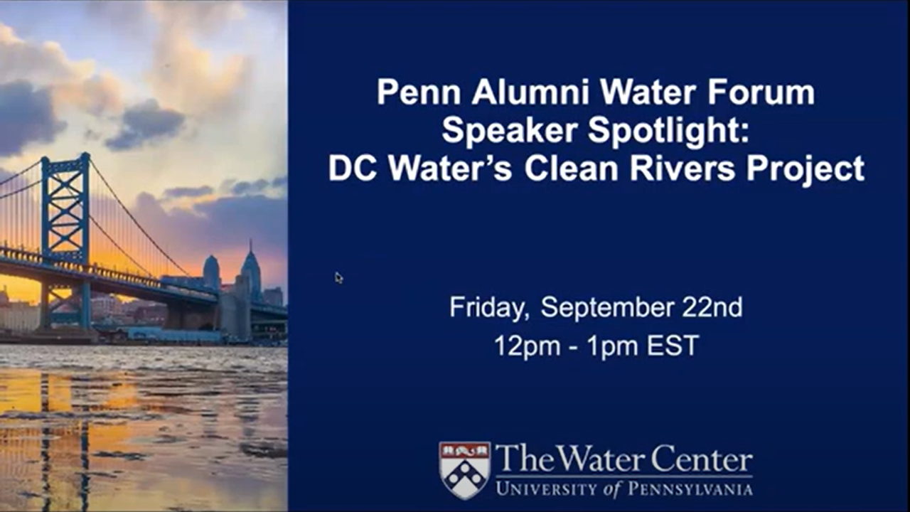 Speaker Spotlight: DC Water's Clean Rivers Project | Climate Week